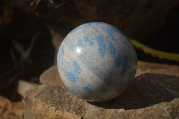 Polished Blue Spotted Spinel Quartz Spheres x 2 From Madagascar ...