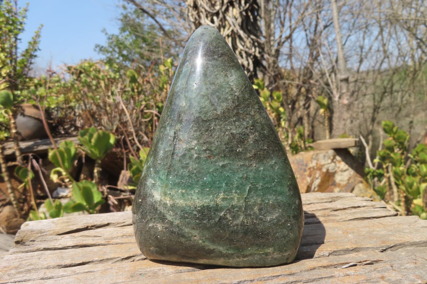 Polished Fuchsite Quartz Standing Free Form x 1 From Madagascar ...