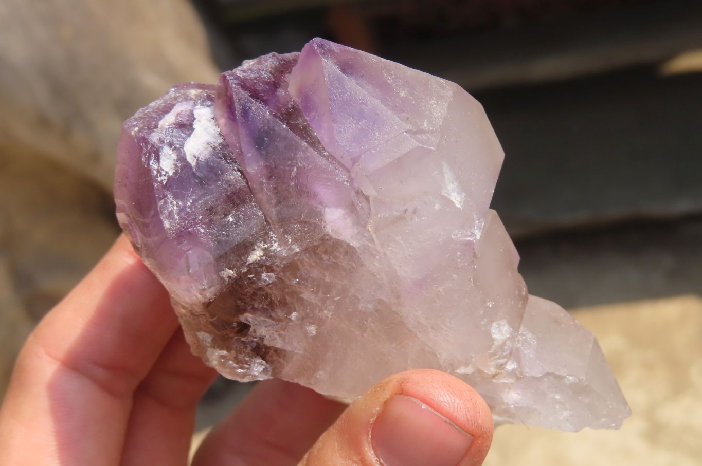 Natural Window Amethyst Quartz Crystals x 4 From Madagascar – Toprock ...