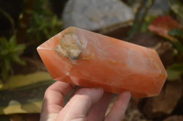 Polished Orange Twist Calcite Towers x 2 From Madagascar | Toprock ...