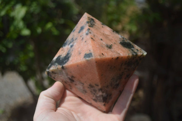 Polished Orange Calcite With Biotite Mica Pyramids x 2 From Madagascar ...