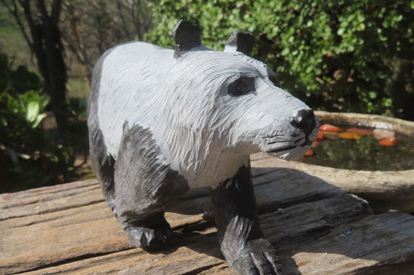 Hand Made Wonder Stone Panda Carving x 1 From Zimbabwe | Toprock ...