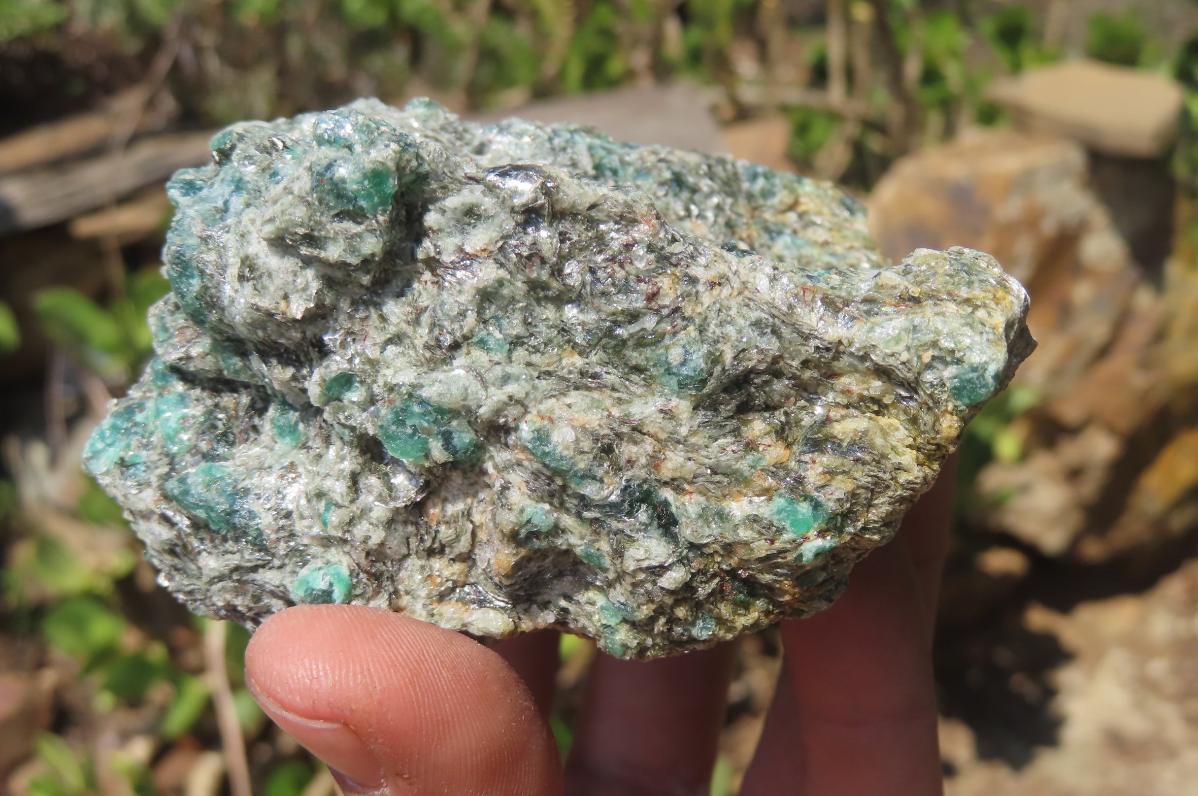 Natural Rare Emerald Mica In Matrix Cobbed Specimens x 2 From Mutoko ...