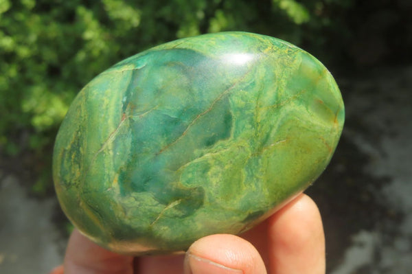 Polished Green Verdite Palm Stones x 6 From Zimbabwe | Toprock ...