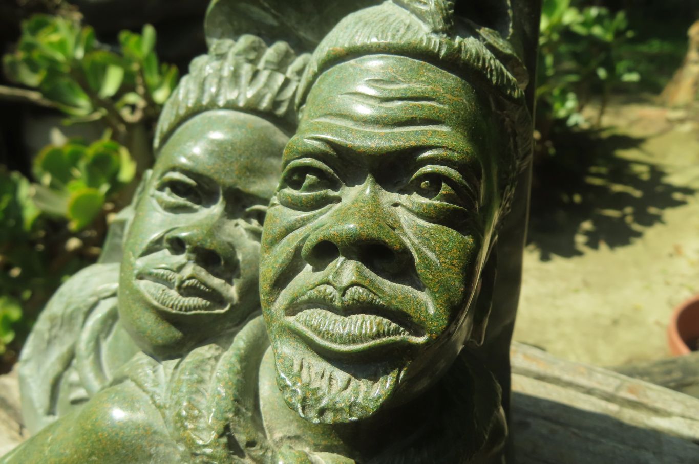 Hand Made Green Verdite African Tribal Couple Sculpture x 1 From Zimba ...