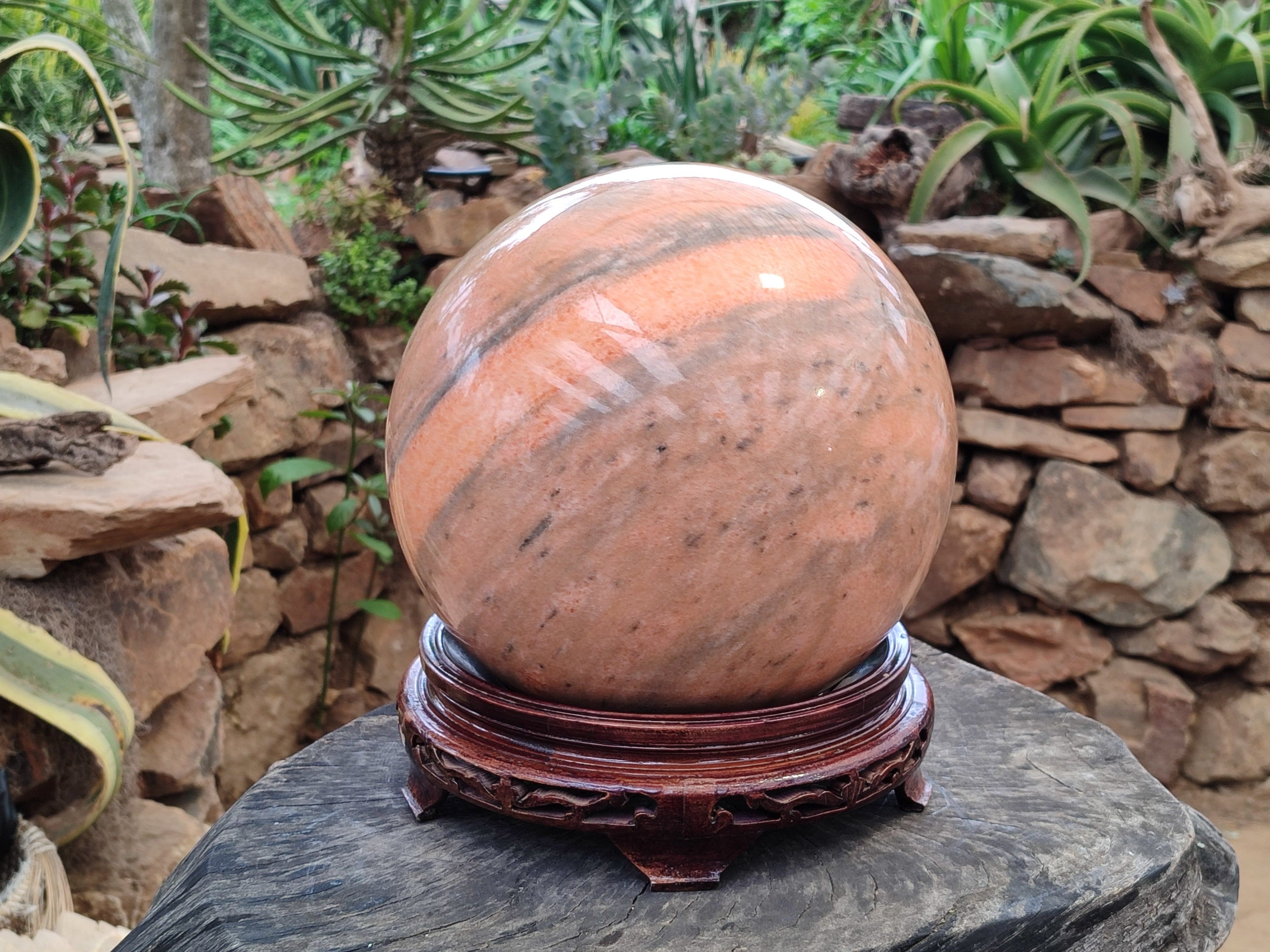 Polished XXL Orange Calcite Sphere x 1 From Madagascar – Toprock ...