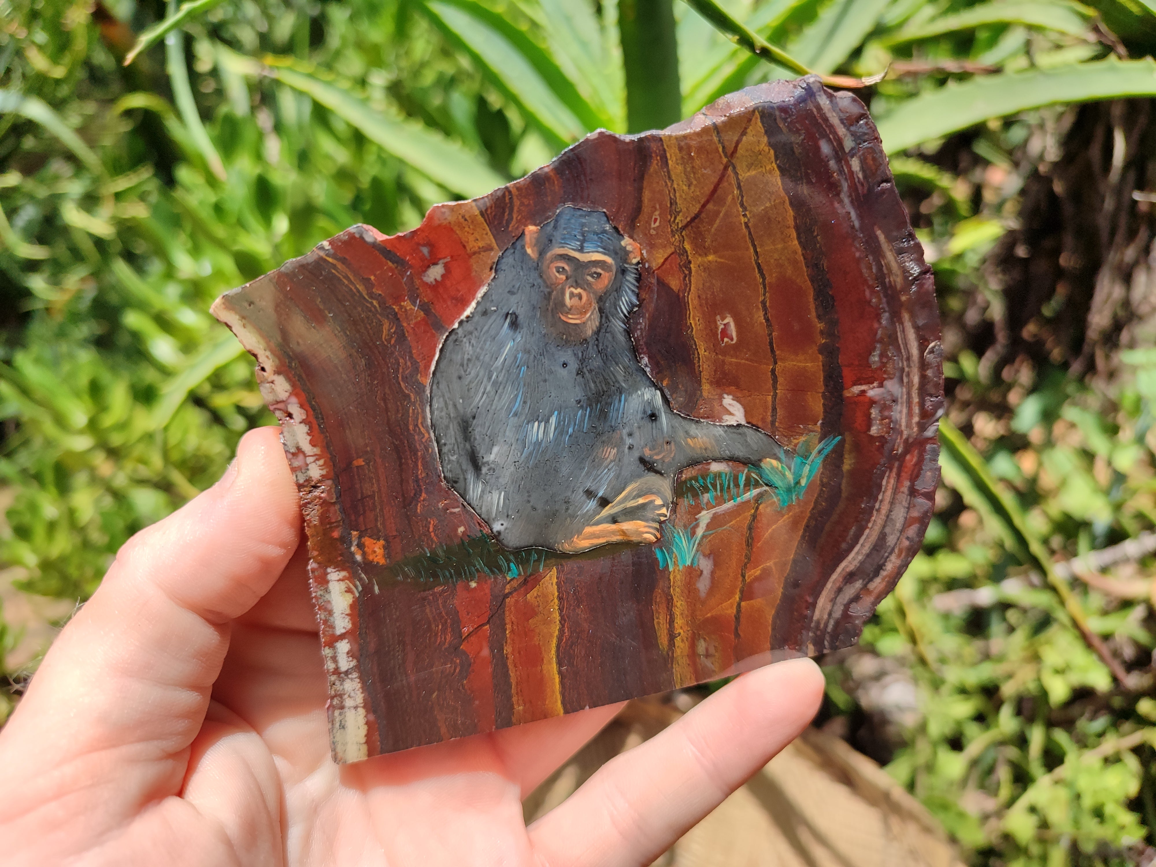 Hand Made Animal Decoupage Stone Slabs x 5 From Southern Africa ...