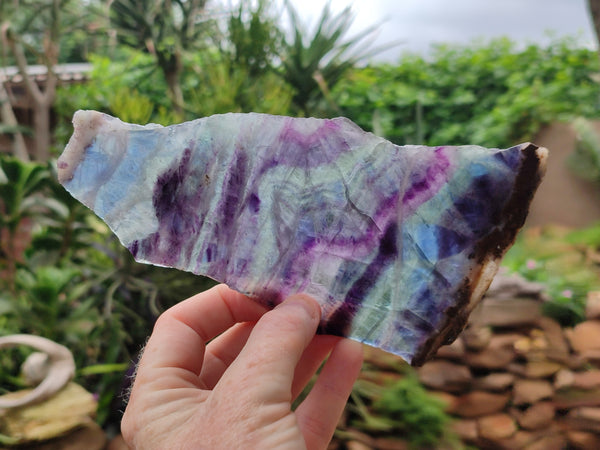 Polished Watermelon Fluorite Slices x 2 From Uis, Namibia | Toprock ...