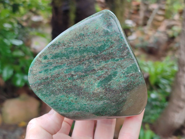 Polished Ruby Corundum In Chrome Verdite Standing Free Forms x 3 From ...