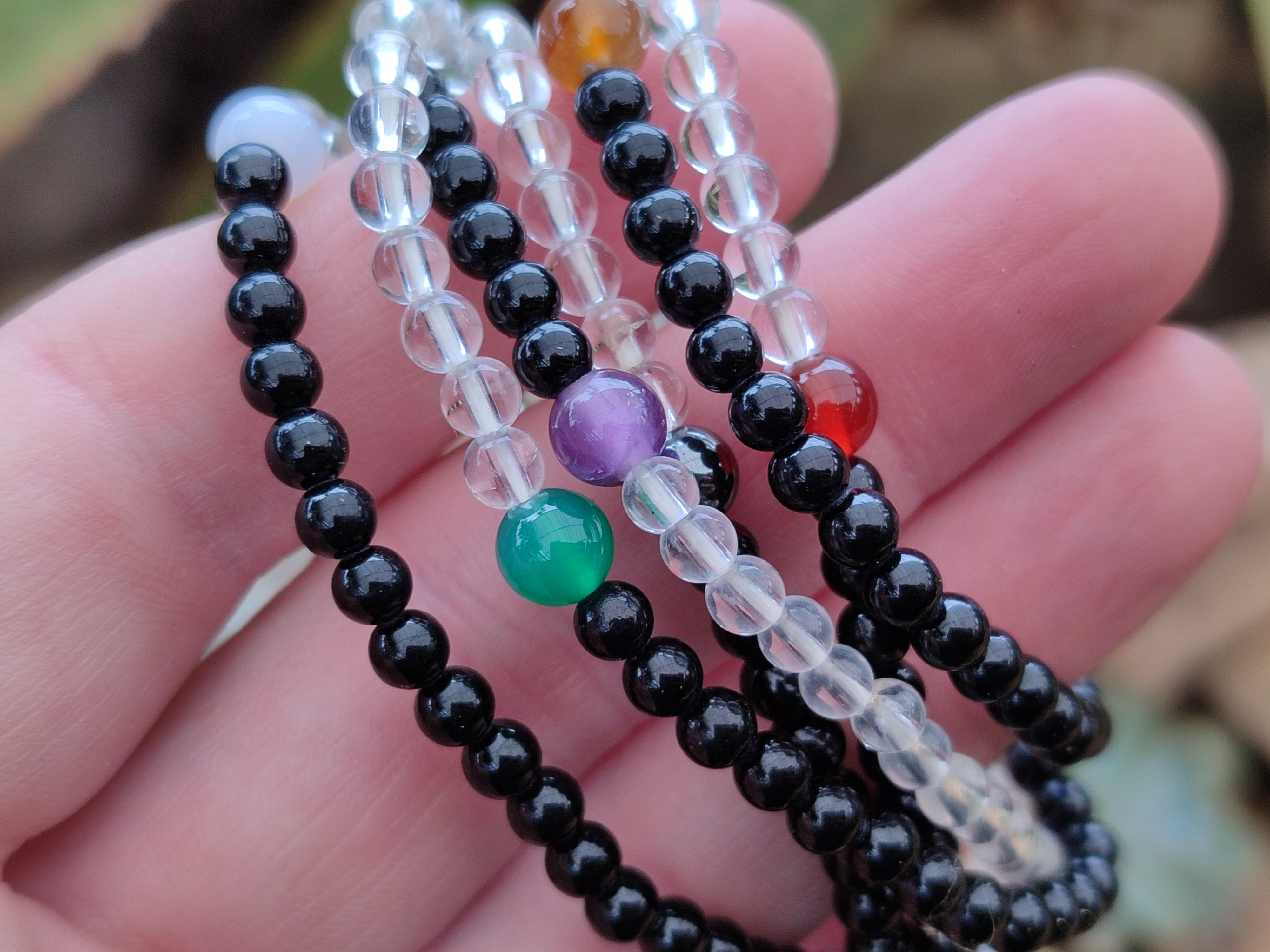 Hand Made Stone Bead Bracelets x 12 From China – Toprock Gemstones and ...