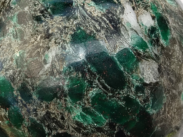 Polished Emerald Mica In Matrix Spheres x 2 From Mutoko, Zimbabwe ...