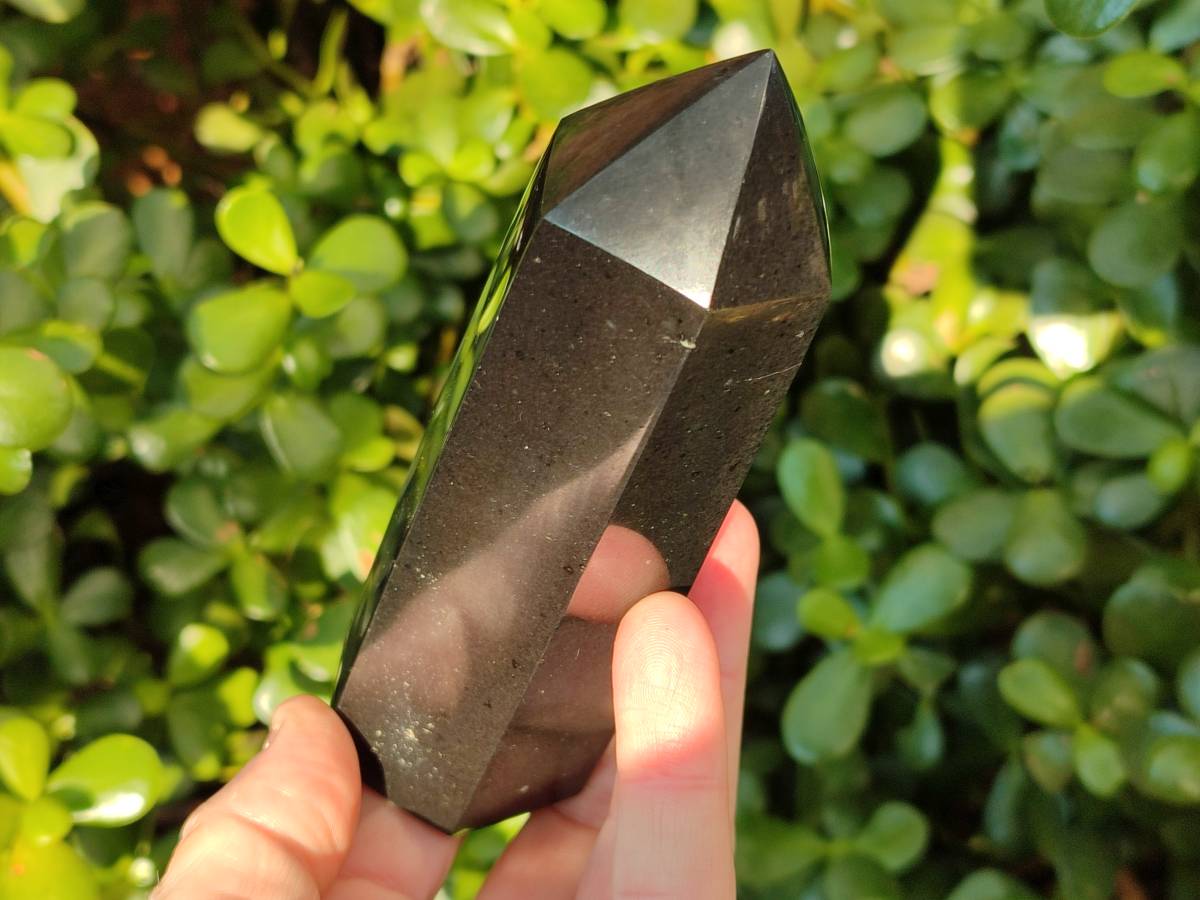 Polished Black Basalt Towers x 6 From Madagascar – Toprock Gemstones ...