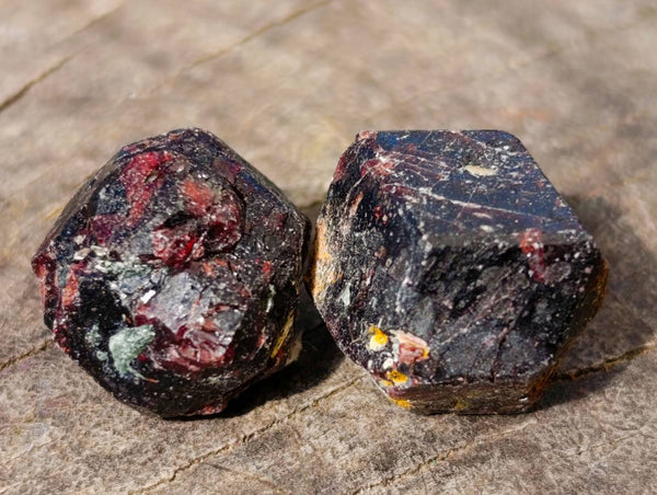 Natural Red And Brown Fully Formed Dodecagon Pyrope Garnet Crystals x ...