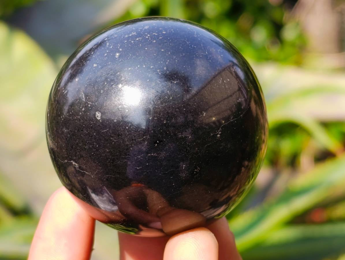 Polished Black Basalt Spheres x 6 From Madagascar – Toprock Gemstones ...