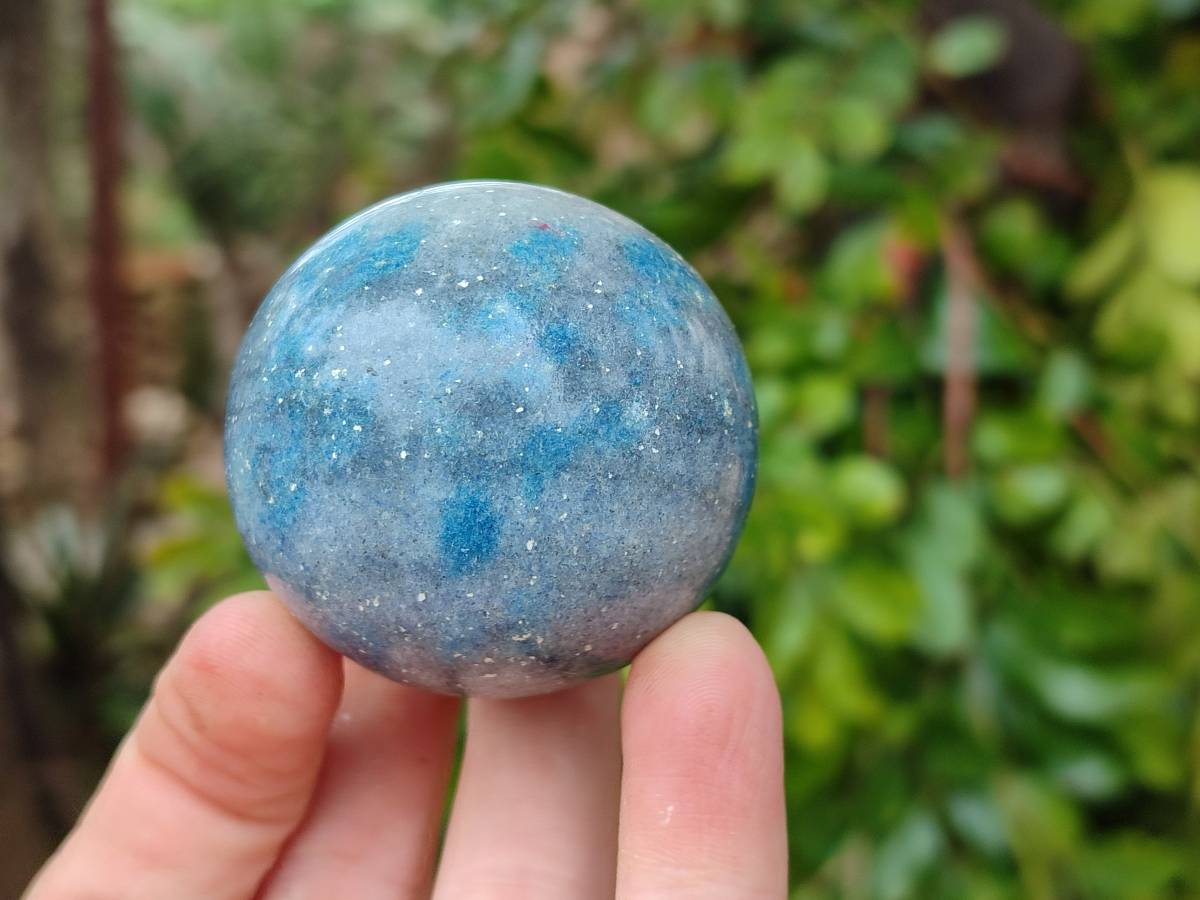 Polished Blue Spotted Spinel in Quartz Spheres x 6 From Madagascar ...