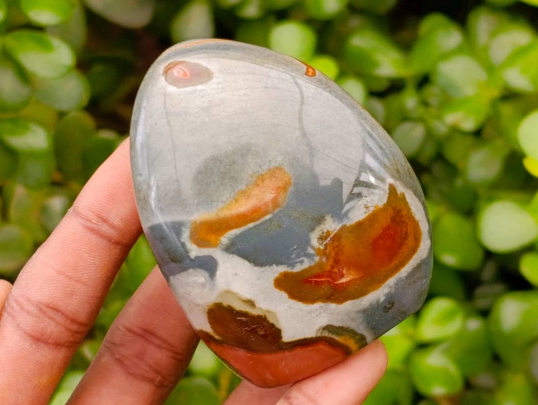 Polished Polychrome Jasper Standing Free Forms x 6 From NW Coast, Mada