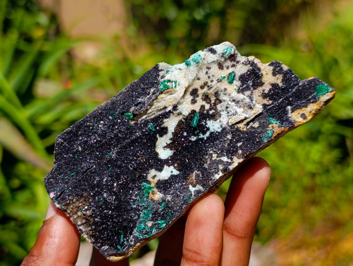 Natural Drusy Coated Malachite And Chrysocolla Specimens x 3 From Lika ...