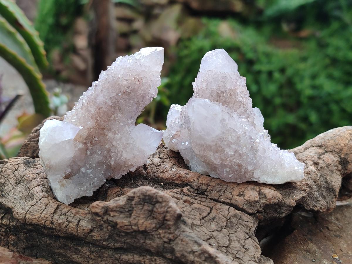 Natural Lilac Spirit Quartz Clusters x 12 From Boekenhouthoek, South A ...