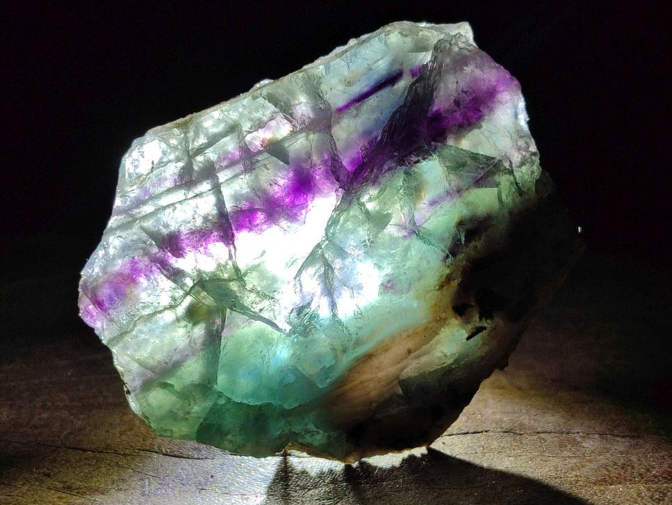 Polished On One Side Watermelon Fluorite Slices x 6 From Uis, Namibia ...