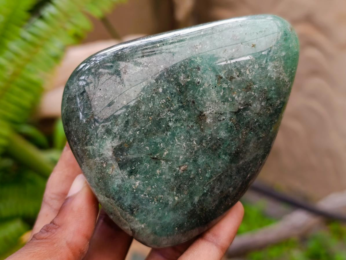 Polished Fuchsite Quartz Standing Free Forms x 2 From Andakatany, Mada
