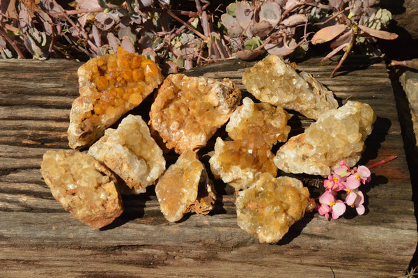 Natural Limonite Quartz Clusters x 12 From Solwezi, Zambia | Toprock ...