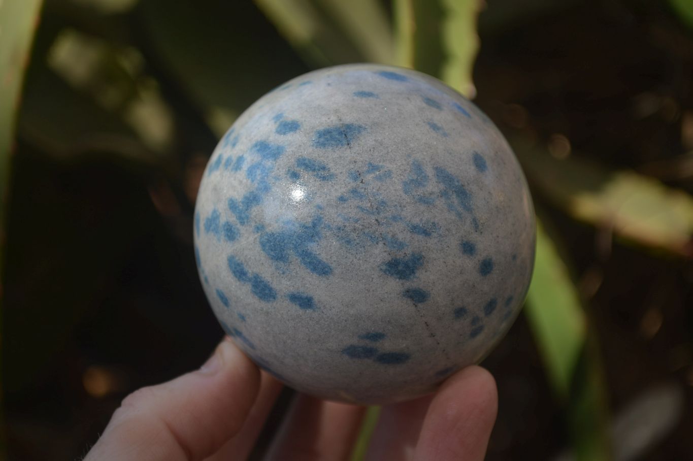 Polished Blue Spotted Spinel Quartz Spheres x 3 From Madagascar ...
