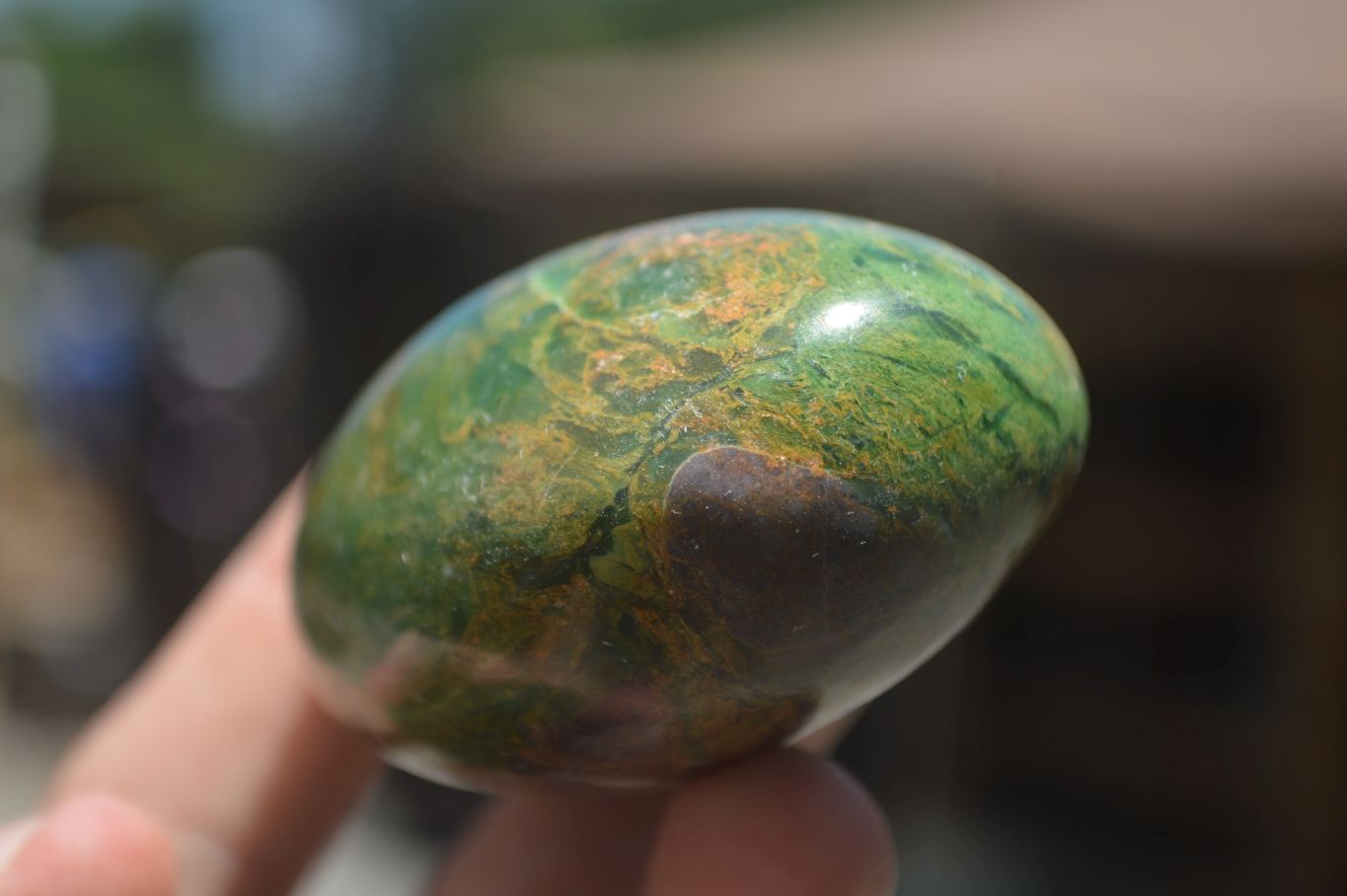 Polished Green Verdite Palm Stones x 6 From Zimbabwe – Toprock ...
