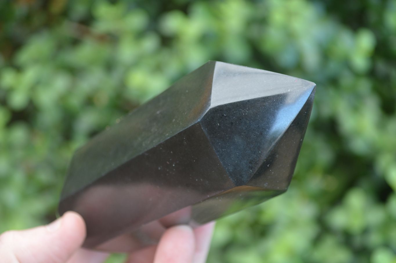 Polished Double Terminated Black Basalt Points x 4 From Madagascar ...