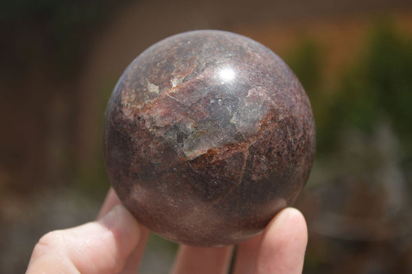 Polished Red Garnet Spheres x 2 From Madagascar | Toprock Gemstones and ...