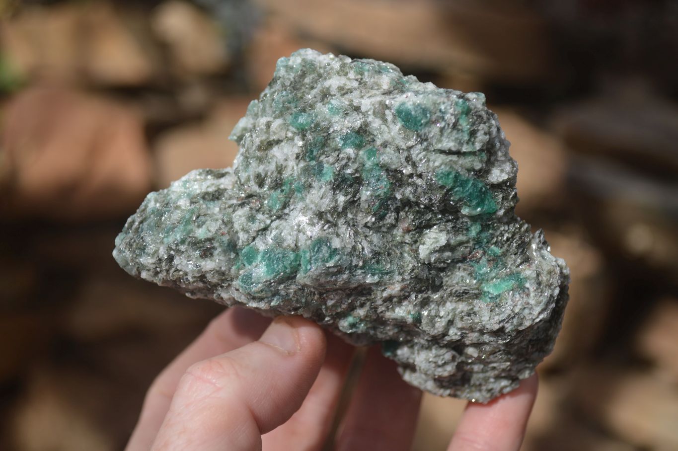 Natural Rare Emerald Mica In Matrix Cobbed Specimens x 6 From Mutoko ...