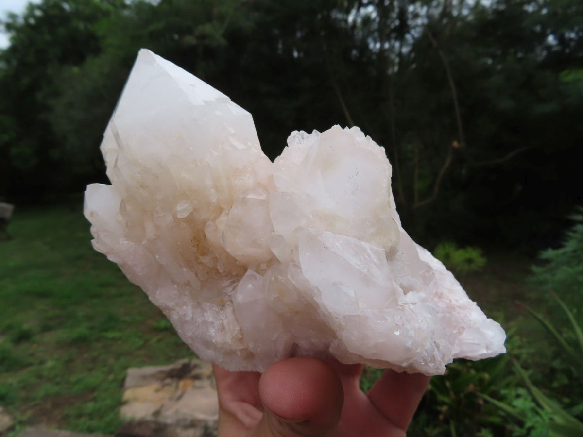 Natural Large White Quartz Cluster Décor Clusters x 2 From Madagascar ...