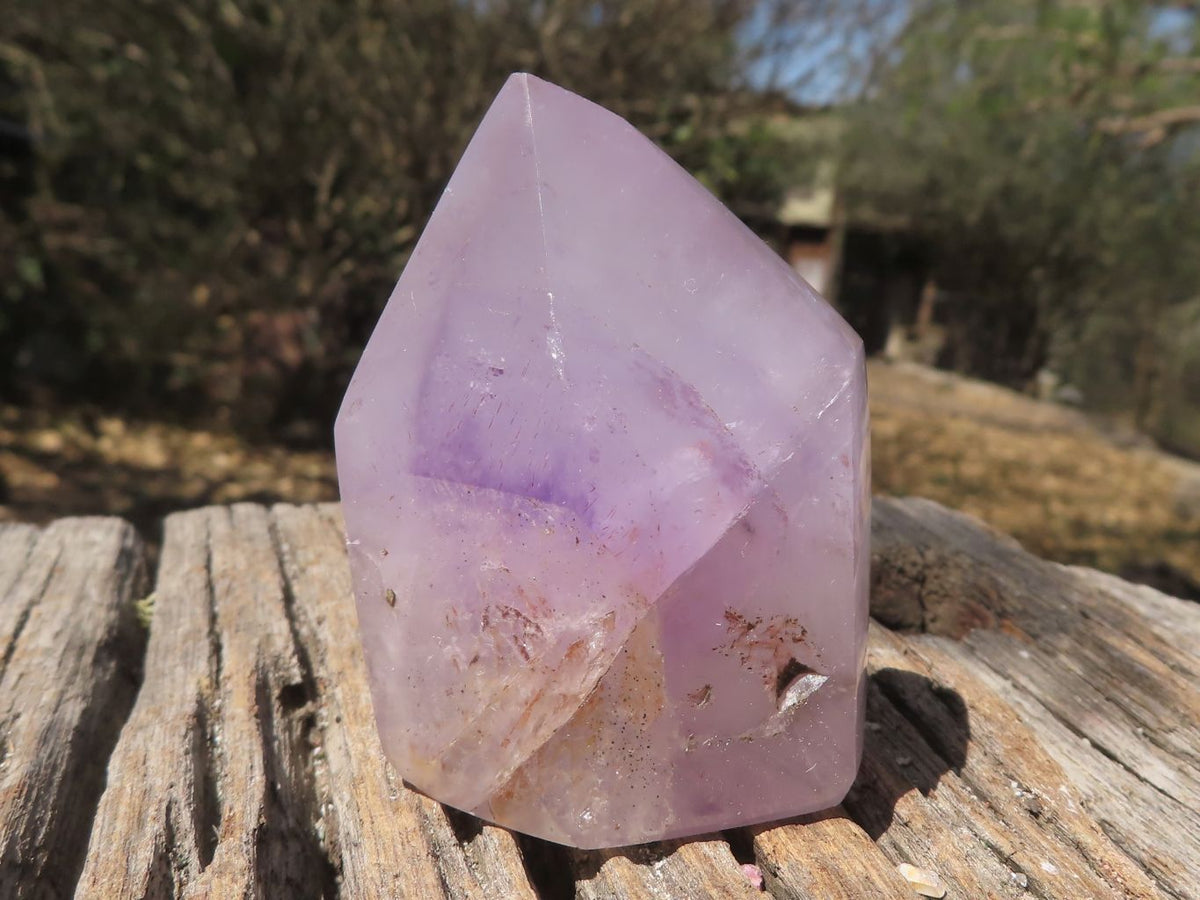 Polished Selection Of Window Amethyst / Smokey Amethyst Crystals x 6 ...