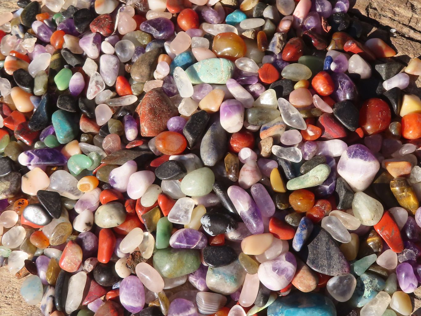 Polished Mini Craft Mixed Tumble Stones - Sold per 500 g - From Southe ...