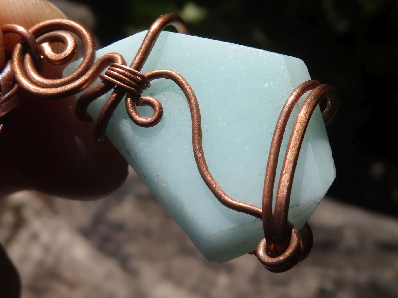 Hand Made Copper Wire Wrapped Mixed Pendants x 6 From Southern Africa ...