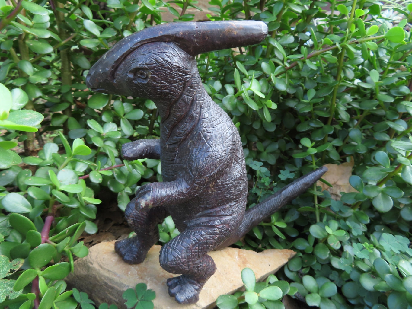 Hand Made Parasaurolophus "Trumpet Dinosaur" Wonder Stone Carving x 1 ...