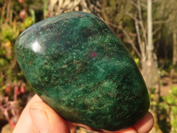 Polished Fluorescent Ruby Corundum In Chrome Verdite Free Forms x 5 ...