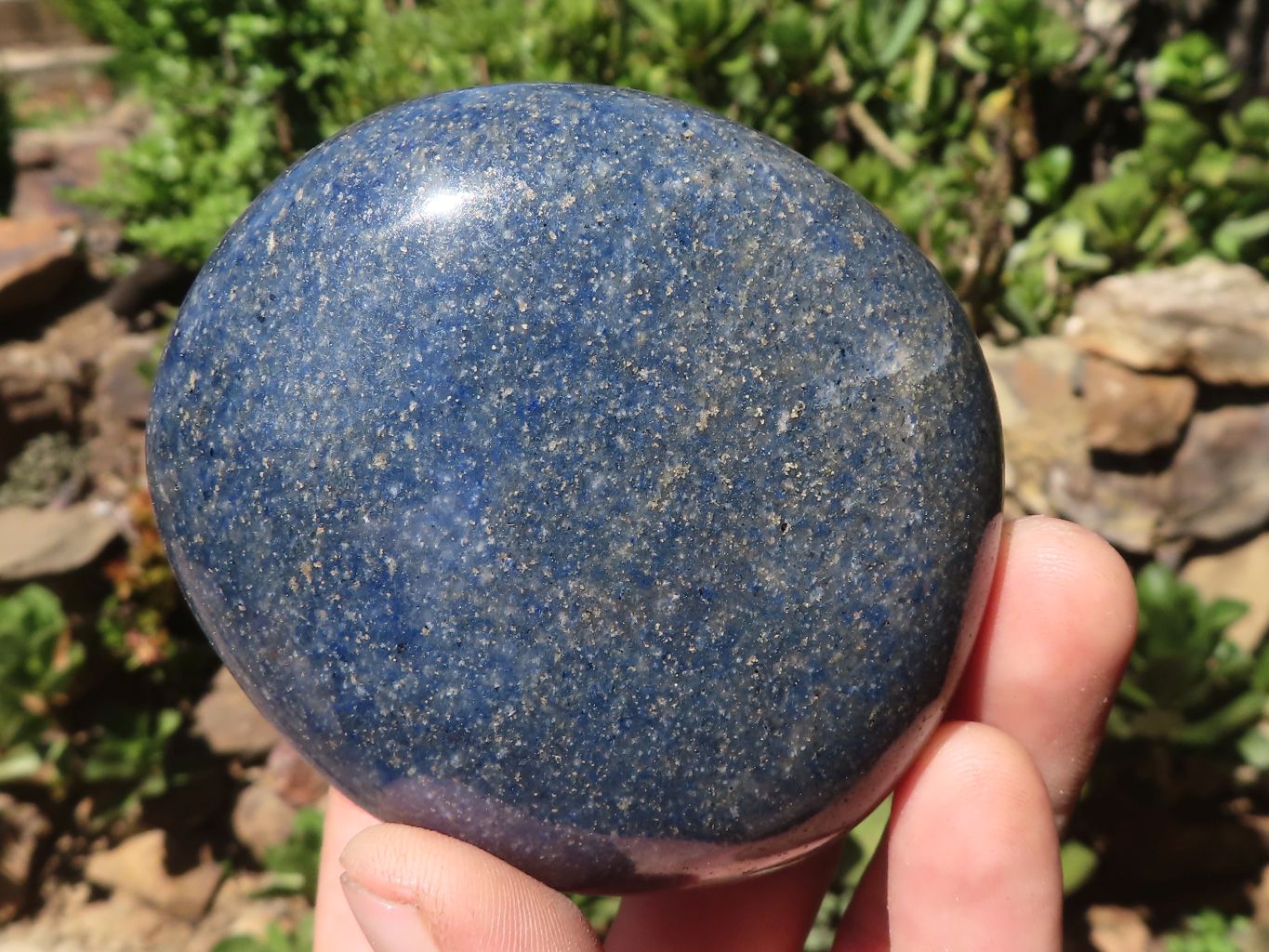 Polished Extra Large Lazulite Palm Stones x 6 From Madagascar – Toprock ...
