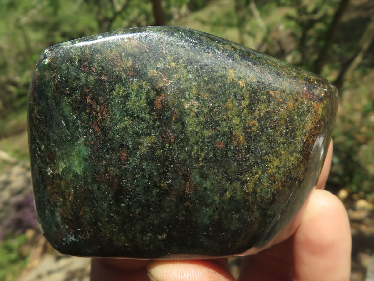 Polished Rare Fluorescent Green Verdite Ruby Corundum Free Forms x 5 ...