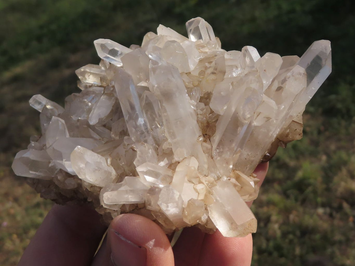 Natural Quartz Clusters With Long Crystals x 12 From Madagascar ...