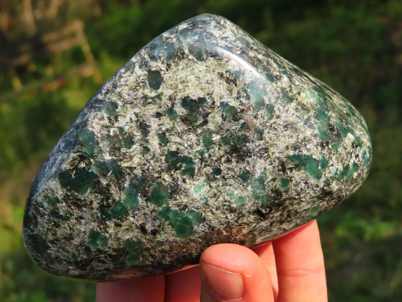 Polished Emeralds In Matrix Free Form x 1 From Zimbabwe – Toprock ...