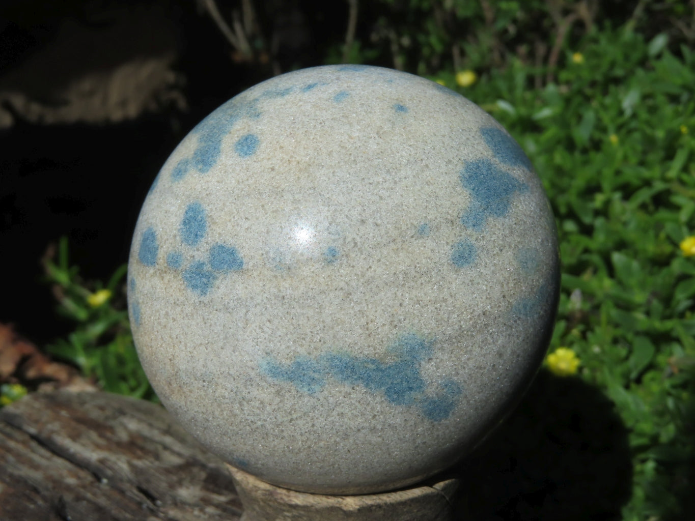Polished Blue Spinel Spotted Quartz Spheres x 4 From Madagascar ...