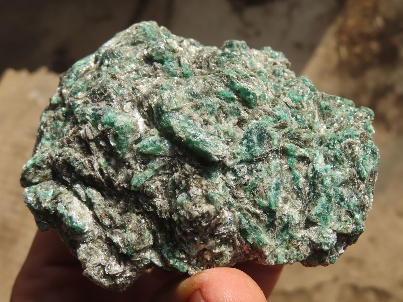 Natural Rare Emerald Mica In Matrix Cobbed Specimens x 6 From Mutoko ...