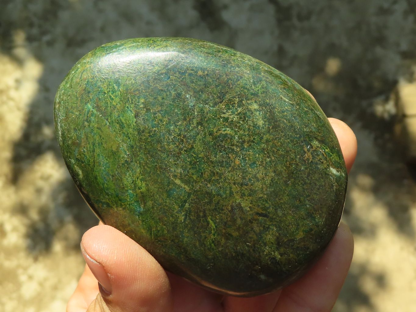 Polished Green Verdite Free Forms x 3 From Zimbabwe – Toprock Gemstones ...