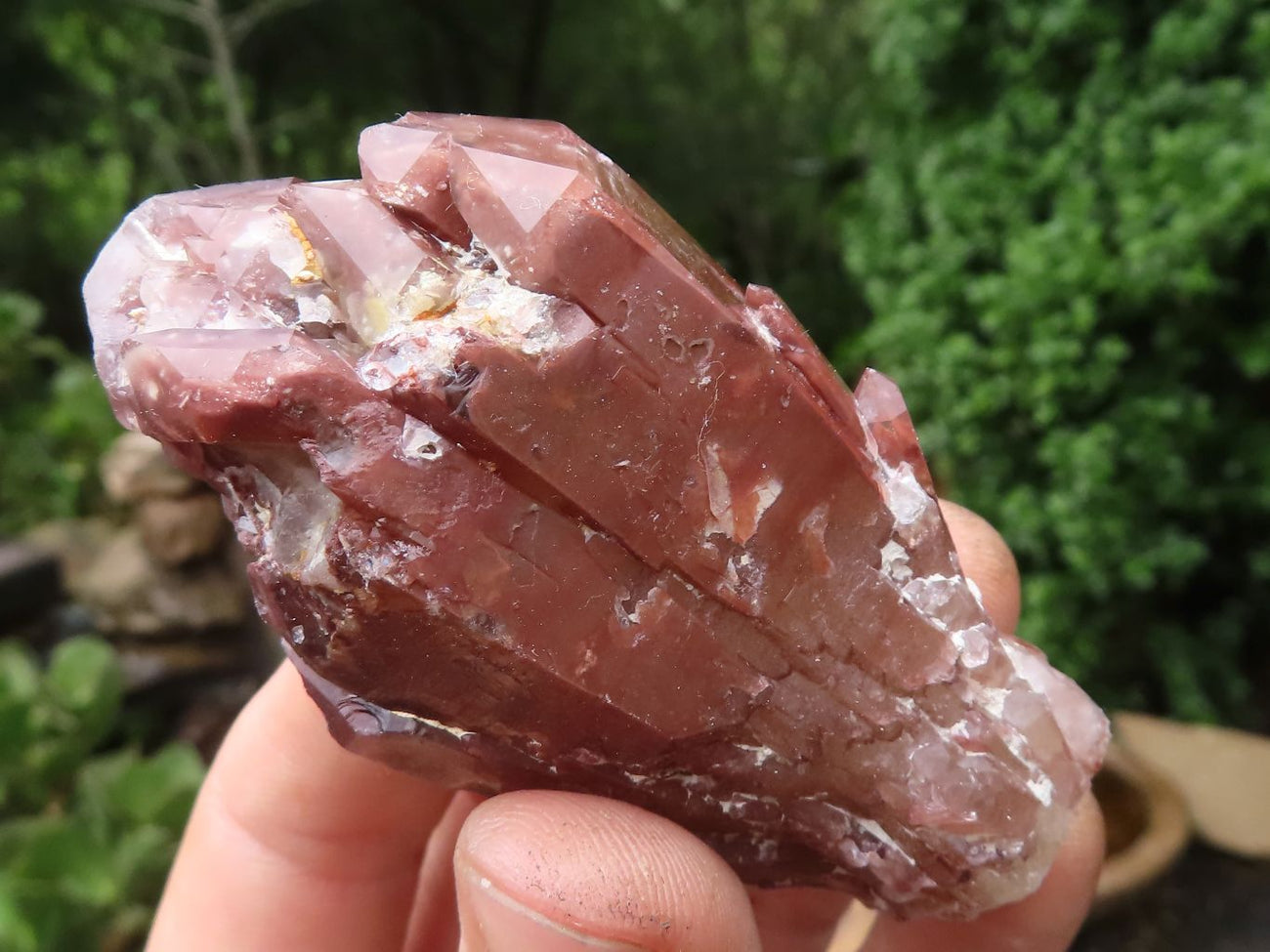 Red Crystal Quartz Mineral Stone VIZYTOU Natural Chalcopyrite Rock With ...