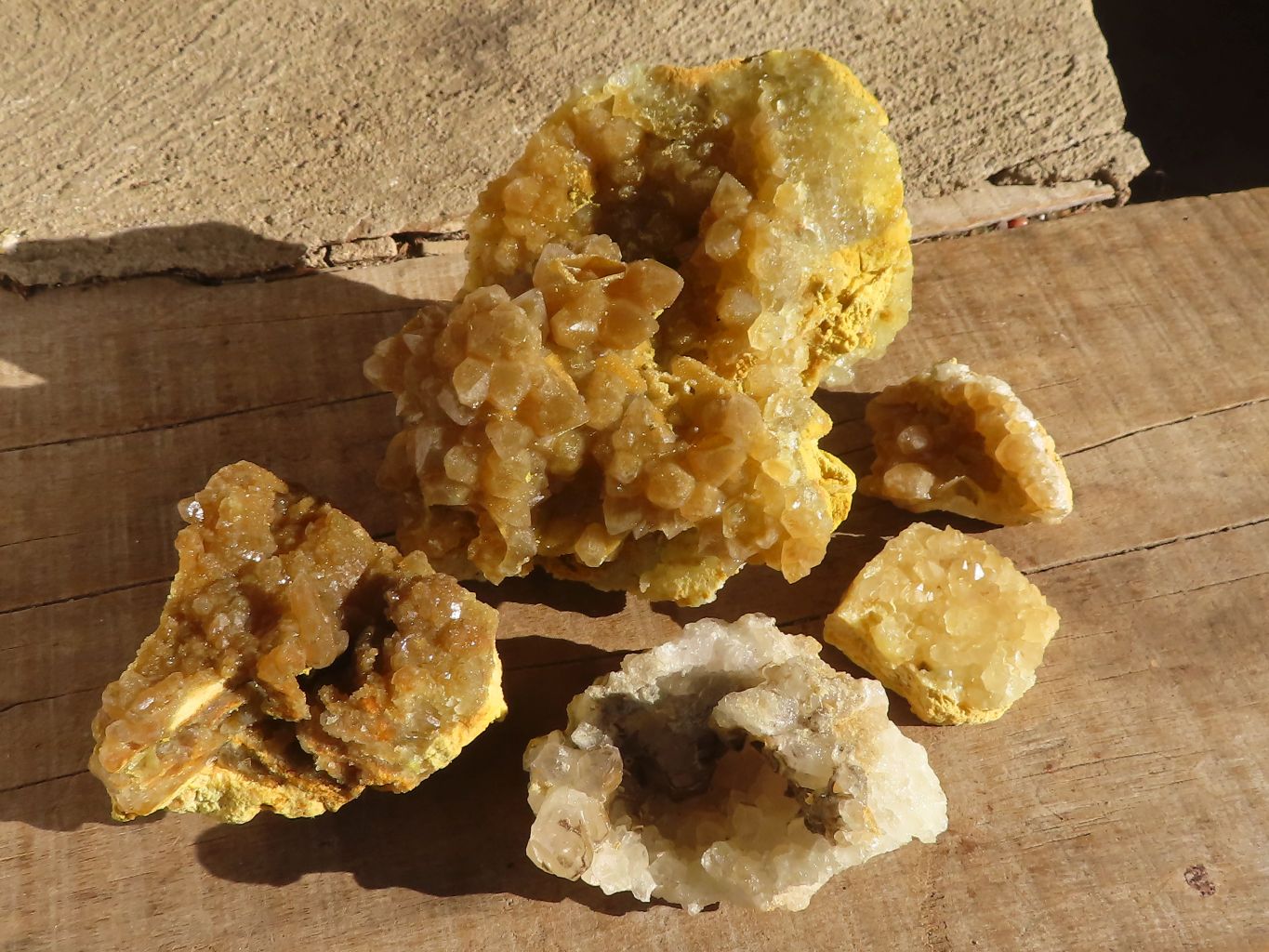 Natural Limonite Quartz Clusters x 5 From Solwezi, Zambia – Toprock ...