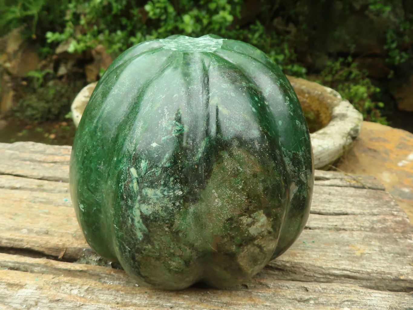 Polished Green Verdite Pumpkin Carving x 1 From Zimbabwe – Toprock ...