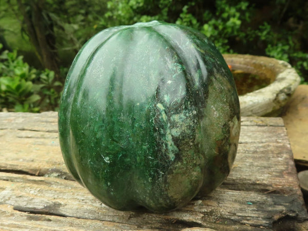 Polished Green Verdite Pumpkin Carving x 1 From Zimbabwe | Toprock ...