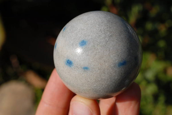 Polished Blue Spinel Spotted Quartz Spheres x 6 From Madagascar ...