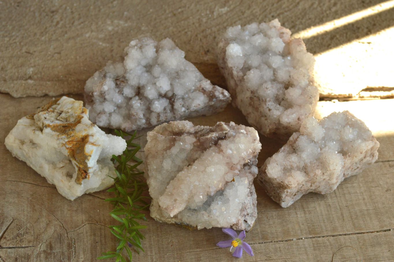 Natural Hollow "Snow Finger" Quartz Crystal Formations x 6 From Albert