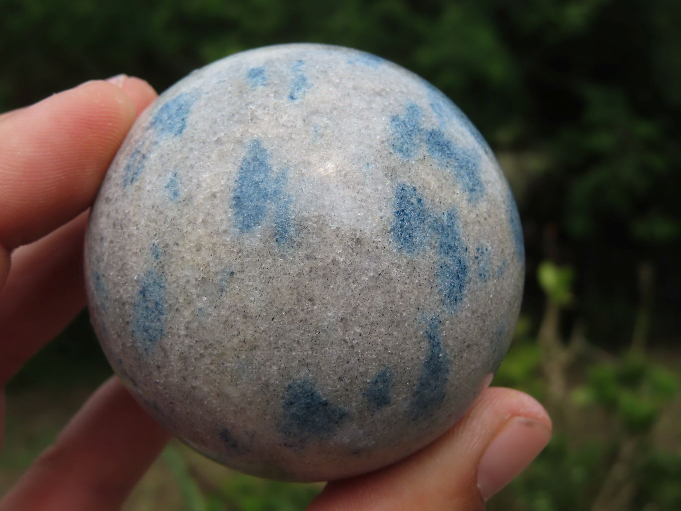 Polished Blue Spinel Spotted Quartz Spheres x 6 From Madagascar ...